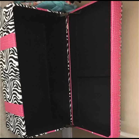 Other | Zebra Print Storage Bench | Poshmark